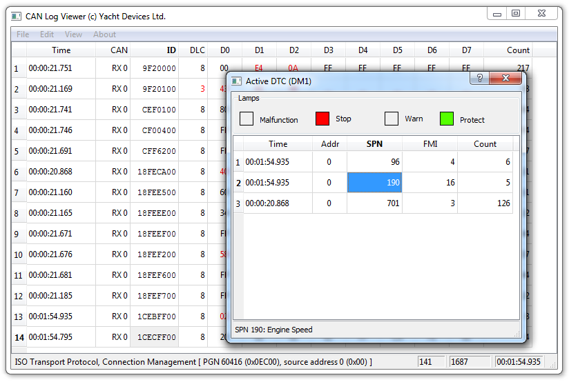 Yacht Devices News CAN Log Viewer Update With DTC Support For J1939